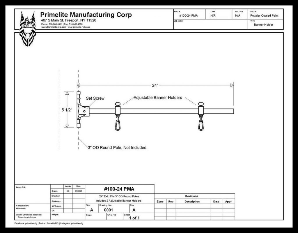 Banner Sign Holder - Primelite Manufacturing