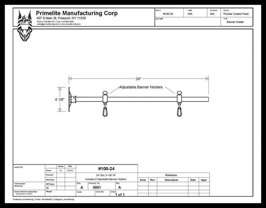 Banner Sign Holder - Primelite Manufacturing