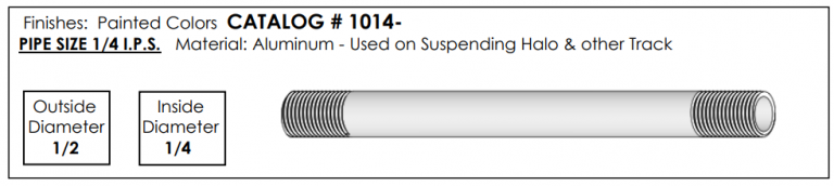 1014 – ¼” IPS Aluminum Pipe - Primelite Manufacturing