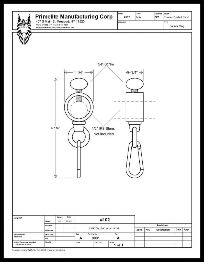 Banner Ring - Primelite Manufacturing