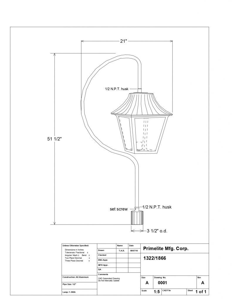 4 Panel Lantern Post Light - Primelite Manufacturing