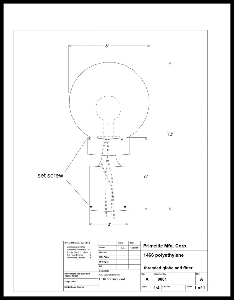Polyethylene Necked Post Light - Primelite Manufacturing