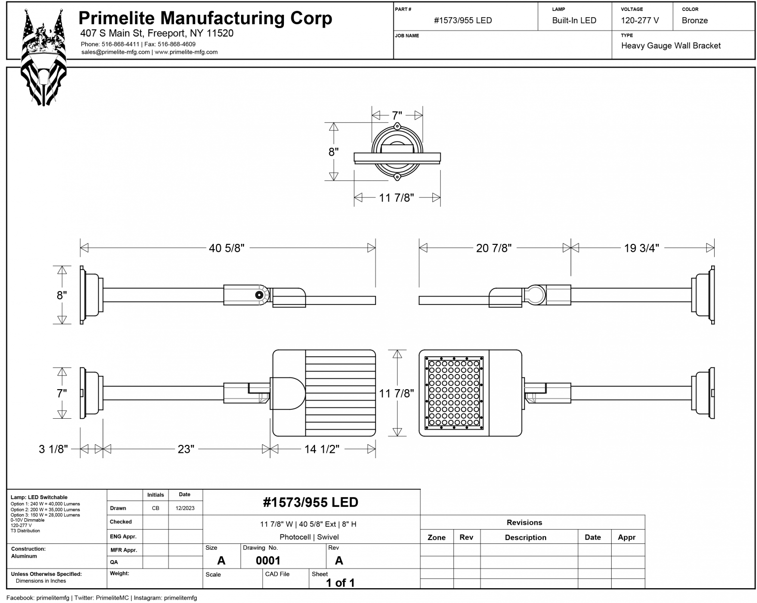 LED Shoebox Sign Light | Wall Wash - Primelite Manufacturing