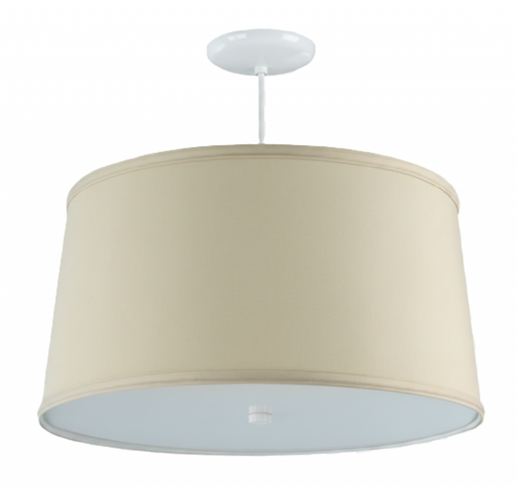 Cream Cloth Drum Pendant - Primelite Manufacturing
