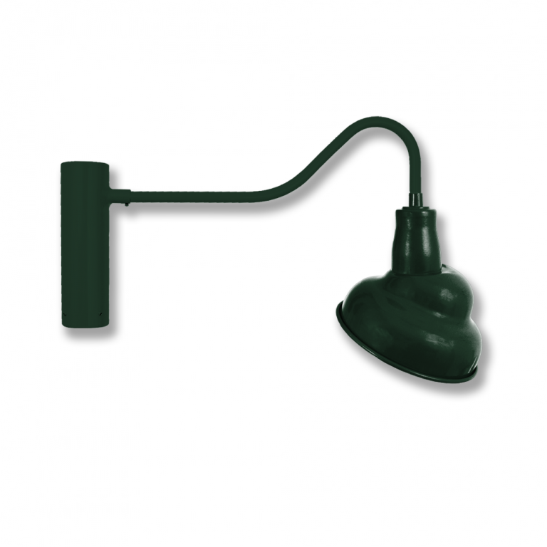 Emblem Shade on Standard Gooseneck Arm Post Mount - Primelite Manufacturing