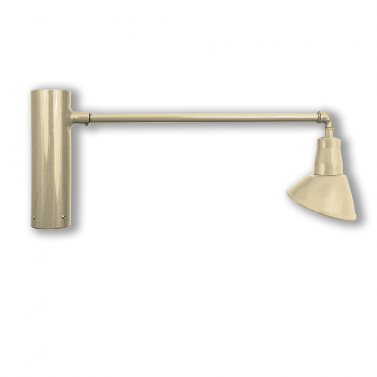 Angled Shade on Straight Arm Post Mount - Primelite Manufacturing