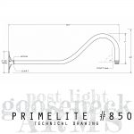 2′ LED Linear Sign Light on Standard Gooseneck Arm - Primelite ...