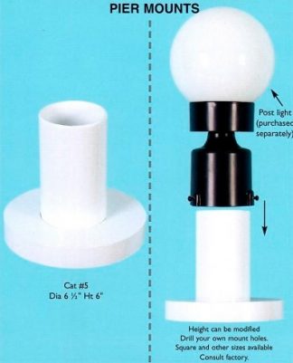 6″ Round Pier Mount - Primelite Manufacturing