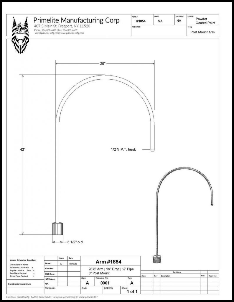 Large Loop Post Mount - Primelite Manufacturing