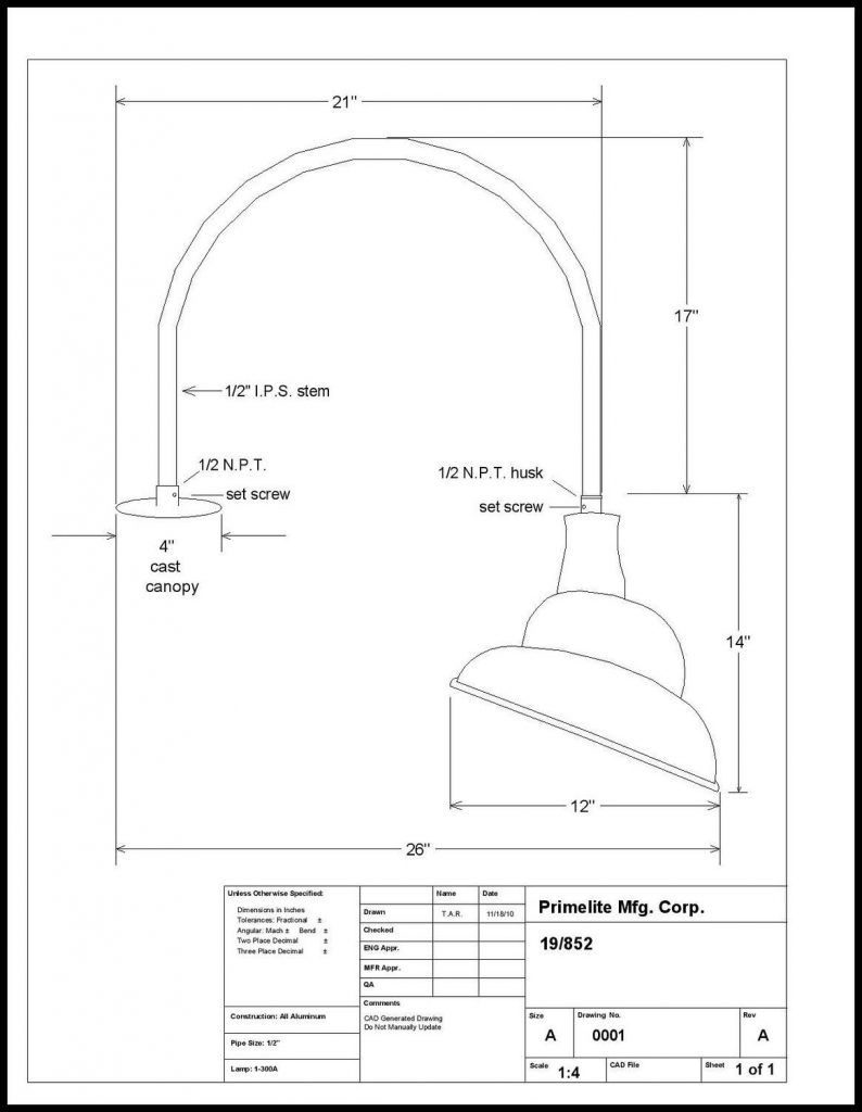 Emblem Shade Parapet Mount Sign Light - Primelite Manufacturing