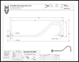 Standard Gooseneck Arm - Primelite Manufacturing
