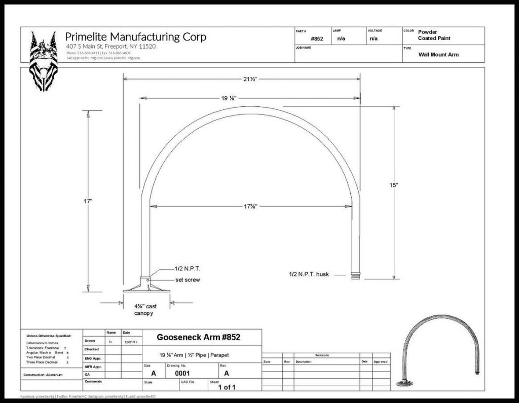 4ft Linear LED Light on Parapet Mount - Primelite Manufacturing