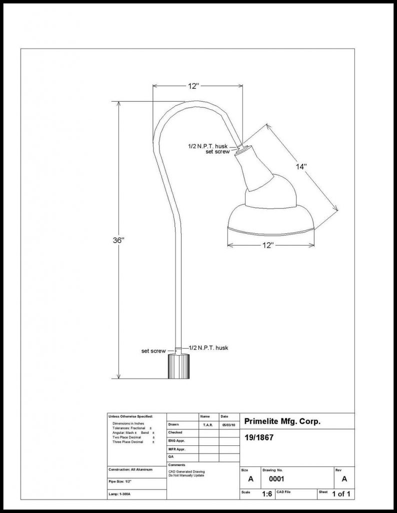 Emblem Shade on Shepard Hook Post Mount - Primelite Manufacturing