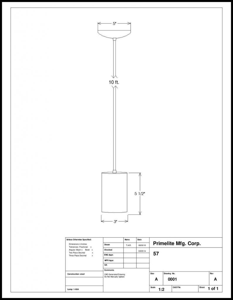 Can Shade Pendant - Primelite Manufacturing