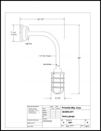 Jelly Jar on Heavy Gauge Drop Down Arm - Primelite Manufacturing