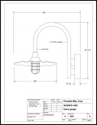 Radial Wave Shade on Offset Heavy Gauge J Arm - Primelite Manufacturing