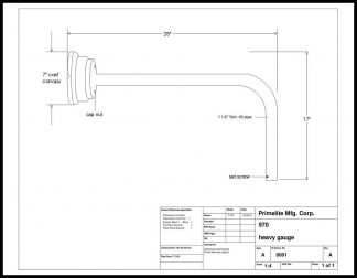 L Shape Heavy Gauge Arm - Primelite Manufacturing