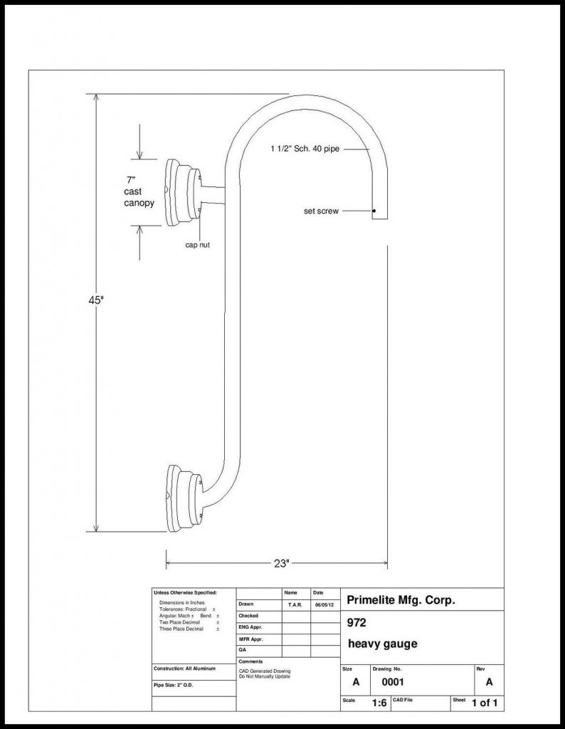 Heavy Gauge “Z” Arm - Primelite Manufacturing