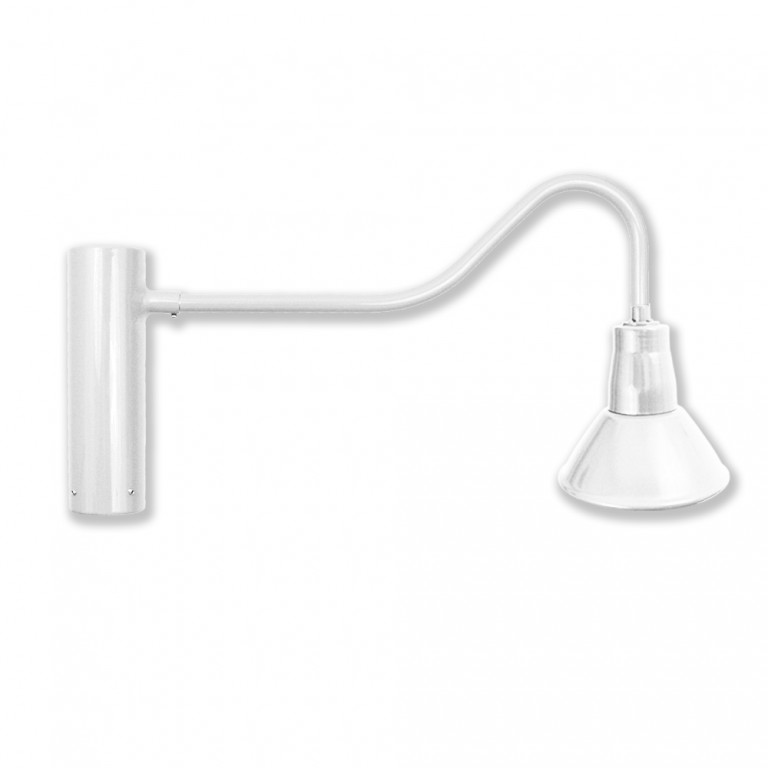 Down Shade on Standard Gooseneck Post Mount - Primelite Manufacturing