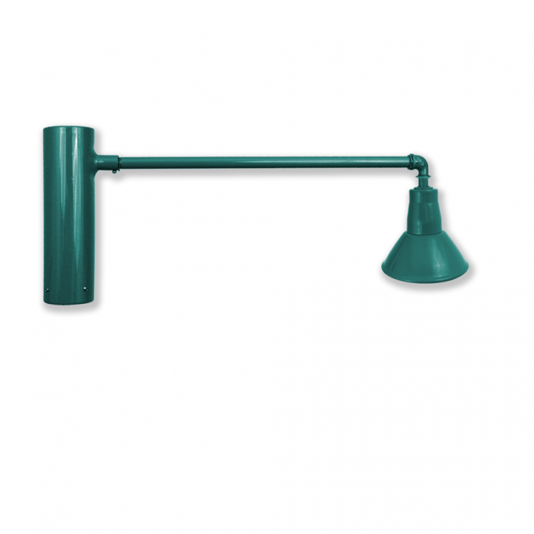 Down Shade on Straight Arm Post Mount - Primelite Manufacturing