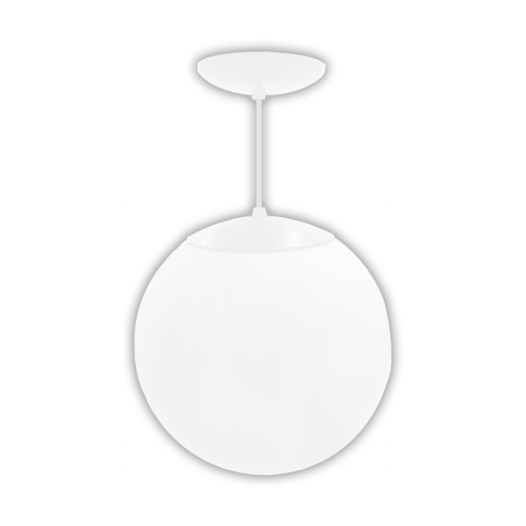 White Acrylic Globe Pendant - Primelite Manufacturing