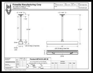 2′ LED Linear Sign Light – Stem Mounted - Primelite Manufacturing