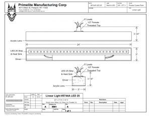 2′ LED Linear Sign Light on Loop Arm Post Mount - Primelite Manufacturing