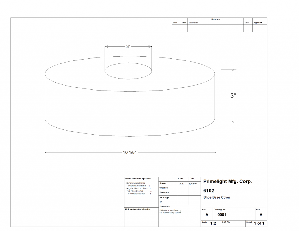 Shoe Base Cover - Primelite Manufacturing