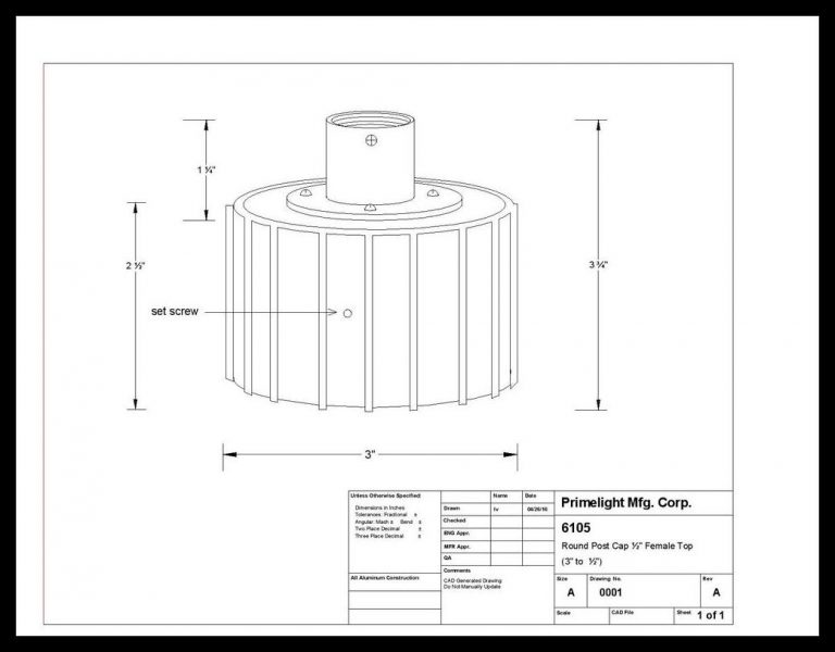 Round Post Caps - Primelite Manufacturing