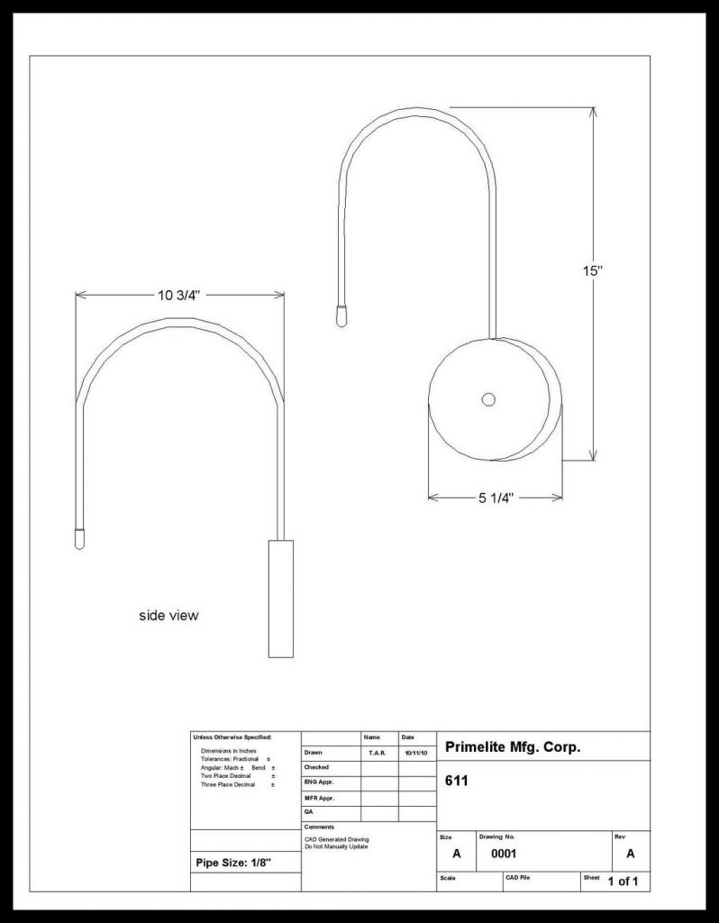 Small Indoor Gooseneck “J” Arm - Primelite Manufacturing