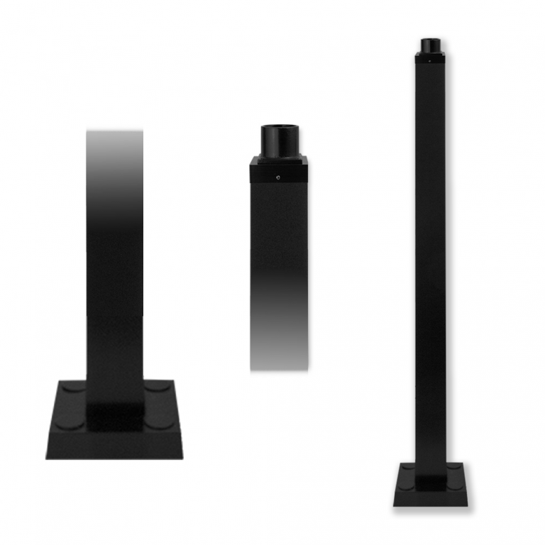 4″ Aluminum Square Post with Shoe Base - Primelite Manufacturing