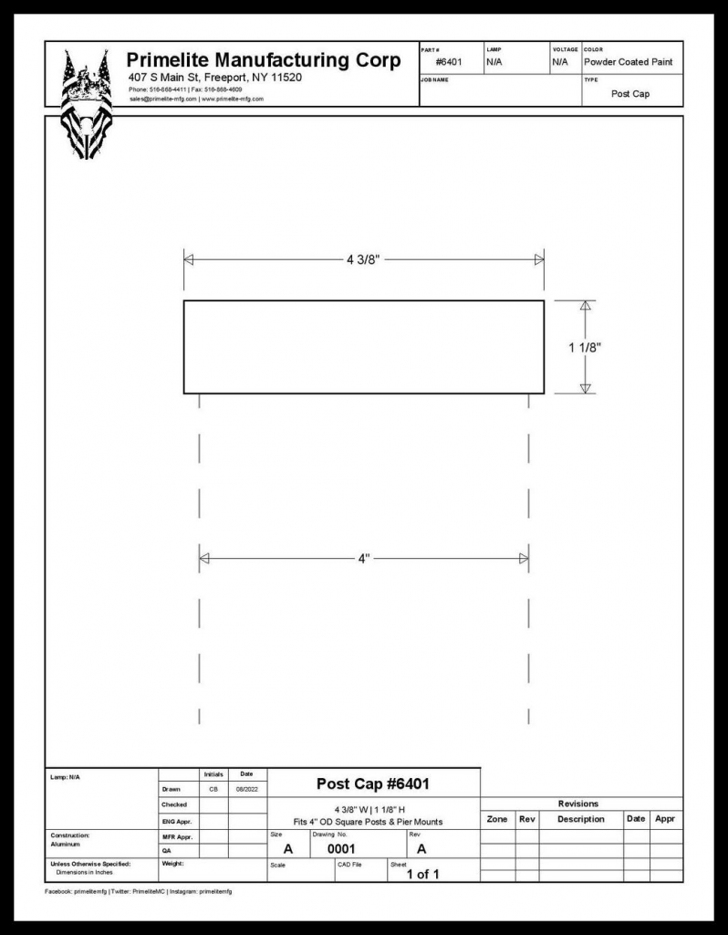 Square Post Caps - Primelite Manufacturing