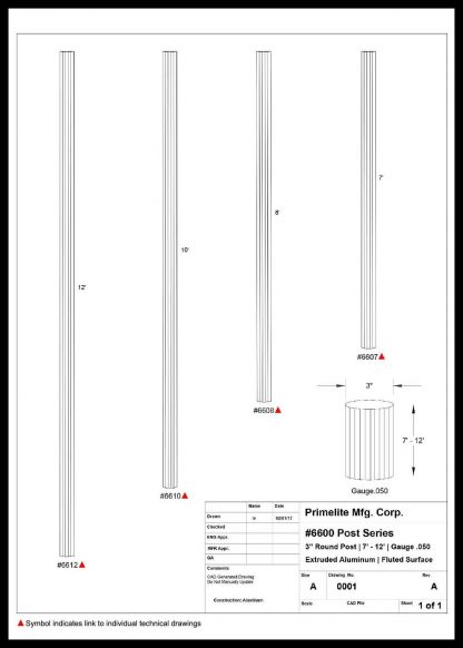 Fluted Aluminum Post – Primelite Manufacturing