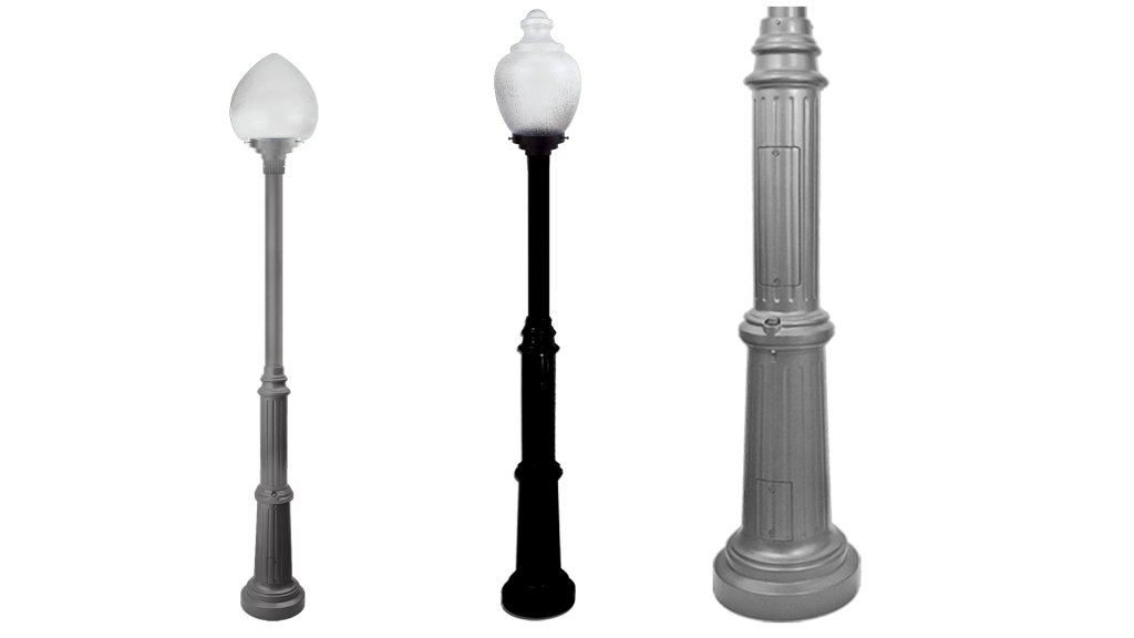 Fluted-Top Double Cast Base Post | #8700 Series - Primelite Manufacturing