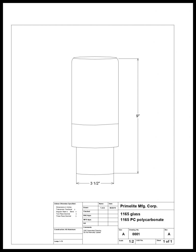 Small Cylinder Post Light - Primelite Manufacturing
